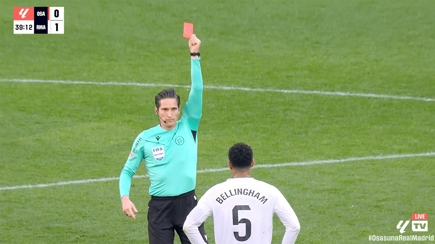 Cât va fi suspendat Jude Bellingham, după ce a fost eliminat în meciul ...